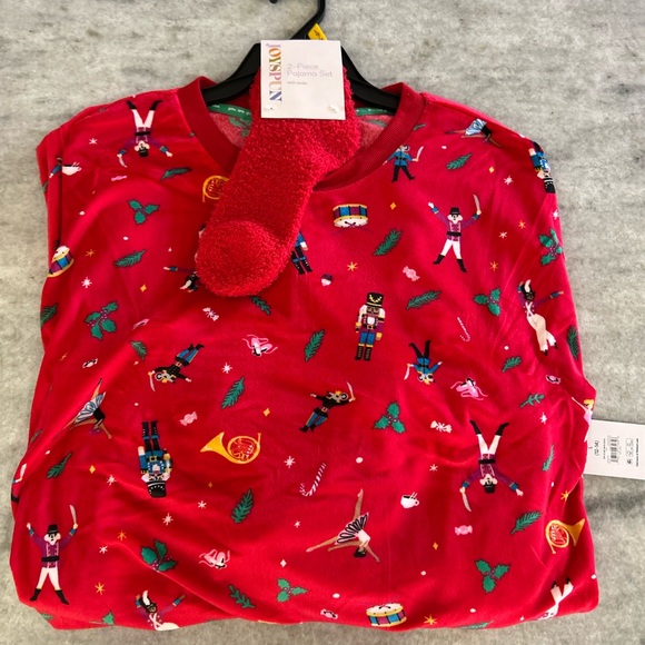 Joyspun | Intimates & Sleepwear | Joyspun Red Holiday Pajama 3pc Set ...